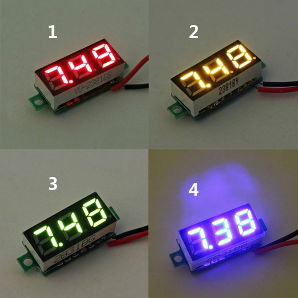 Hl-Digital Voltmeter Ammeter Voltimetro Blue Red LED Amp Amperímetro ...