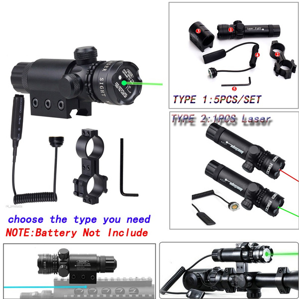 Rifle Scope Tactical Hunting Red/Green Dot Laser Sight Adjustable ...