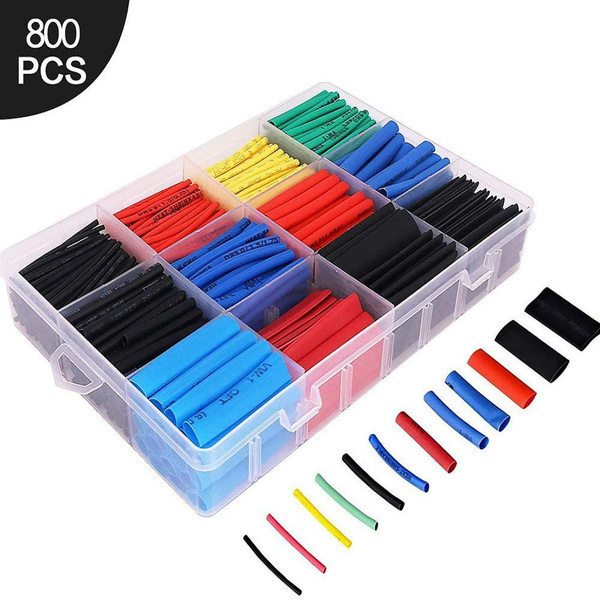 140/280/800pcs Heat Shrink Tubing Sleeving Wrap Tube Cable Wire ...