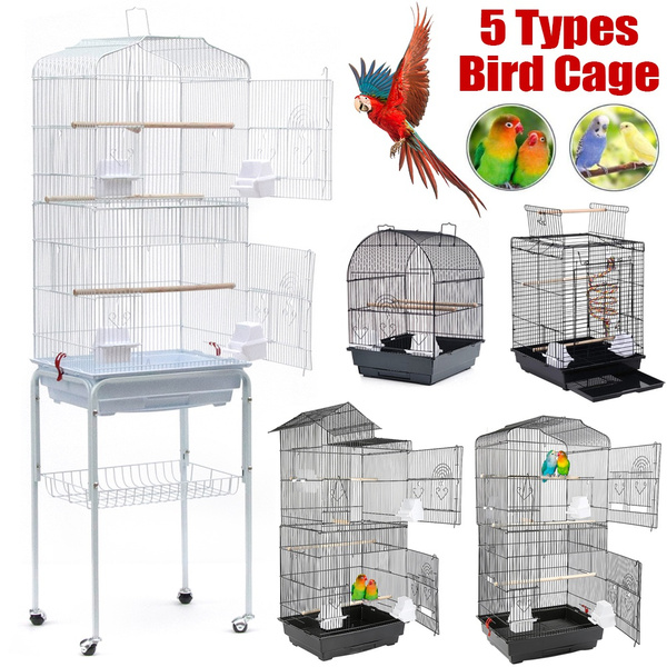 5 Types Bird Cage Parrot Finch Cage Macaw Conure Cockatiel Cockatoo Pet ...