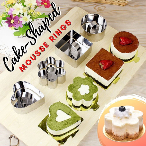 Cake-Shaped Mousse Rings, Stainless Steel Ring Molds, Metal Square Bath ...
