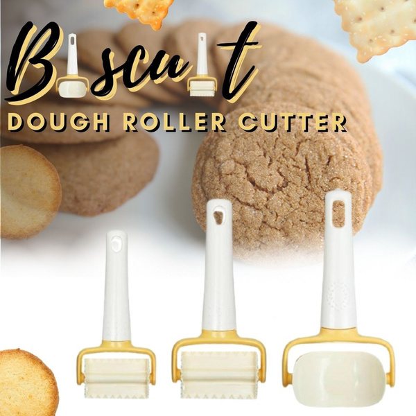 Biscuit Dough Roller Cutter 3PCS, Cookie Baking Rolling Pastry Circle ...