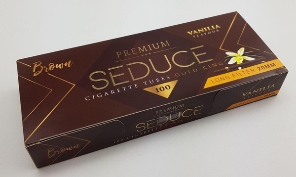 Seduce Vanilla Brown Cigarette Tubes (20mm Filter Length) 1000 Tubes ...