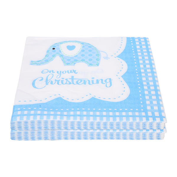 Luncheon Napkins Boy Christening Baptism Paper for Luncheon Decoration ...