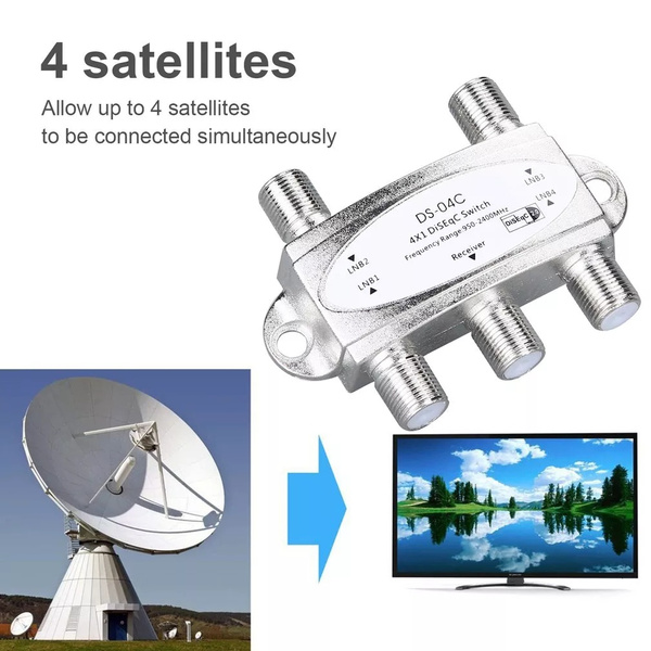 TV DiSEqC Switch 4x1 DiSEqC Switch satellite antenna flat LNB Switch ...