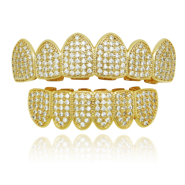Popular in Europe and America Hip Hop 18K Gold 10 Diamond Single Gold ...