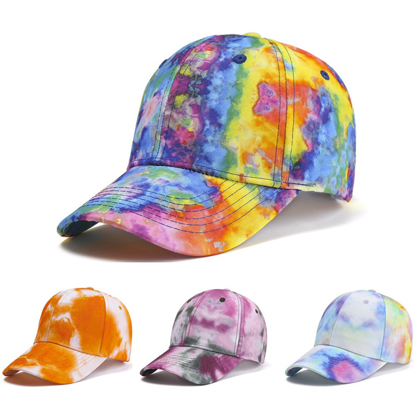 1pc Tie-dye Gradient Color Baseball Caps for Men and Women Korean ...