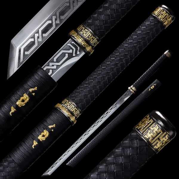 Chinese katana, full Tang, hand-forged, high sharpness, high quality ...