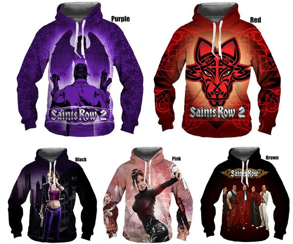 Men's and women's new 3D printed game Saints Row casual hoodie | Wish