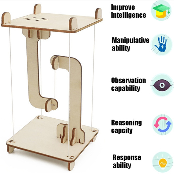 Wooden Color DIY Line Suspension Mechanics Balance Game Pulling Force ...