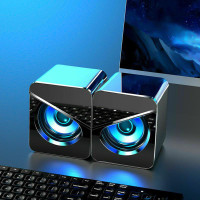 1pc New Mini LED PC Speakers 4D Surround Sound Gaming Bass USB Wired ...