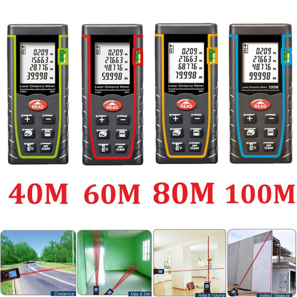 Laser Distance Meter 40M 60M 80M 100M Rangefinder Digital Laser Tape ...