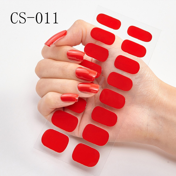 20 style Nail Stickers Fashion Nail Polish Self Adhesive Manicure ...