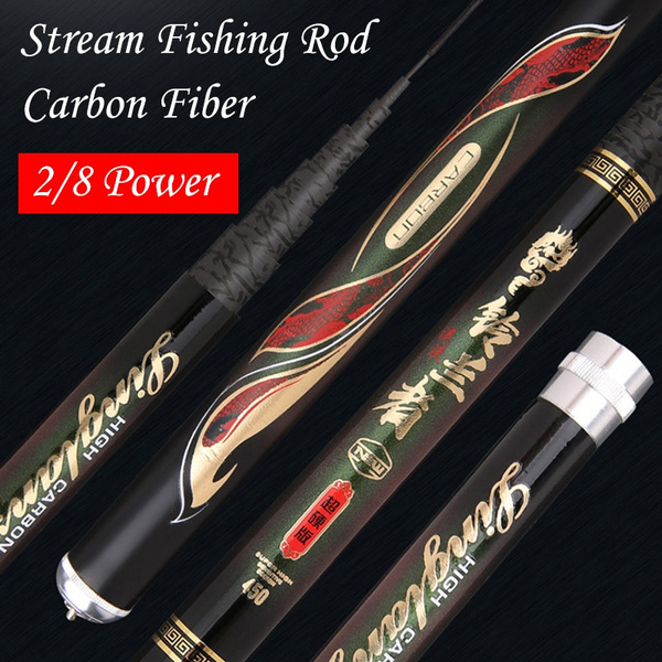 Stream Fishing Rod 3.6~10M 2/8 Power Telescopic Carbon Fiber Ultra ...