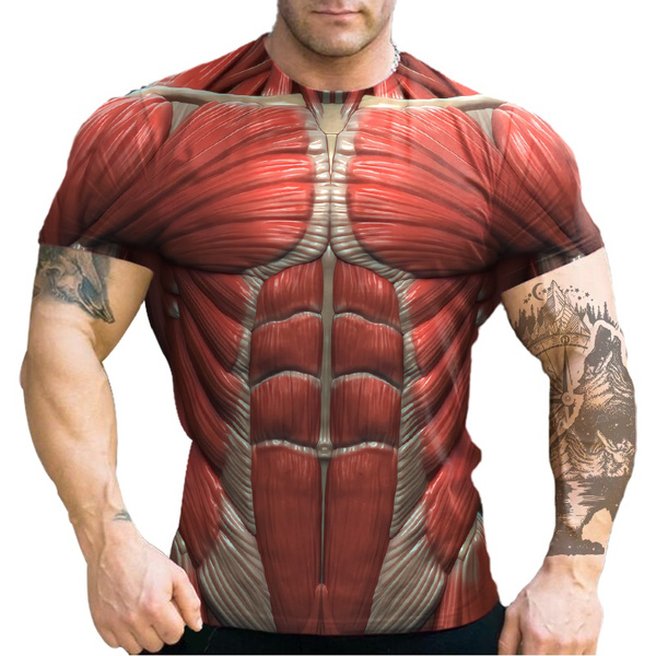 New Men's Muscle Cool 3D Art Printed Personalized T Shirts | Wish