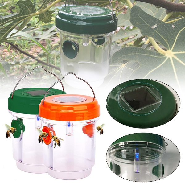Solar Powered Wasp Trap Fruit Fly Trap for Wasp Bees Hornets with ...