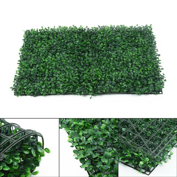 Artificial Leaf Hedge Plant Tiles Grass Mat Wall Panel Lawn Background ...