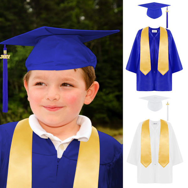 4-14 Years Kids Outfits 2021 Preschool Kindergarten Graduation Gown ...