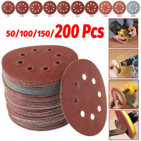 New Upgraded 50/100/150/200Pcs Sandpaper Round Shape 125mm Sanding ...