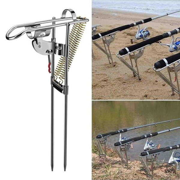 Fishing Rod Holder Automatic Tip-up Hook Setter Fishing Rack Stainless ...