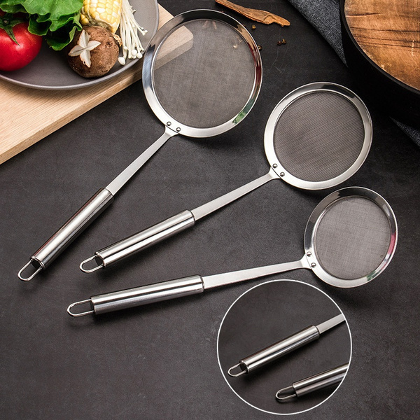 Skimmer Stainless Steel Cookware Net Mesh Line Leak Spoon Noodle ...