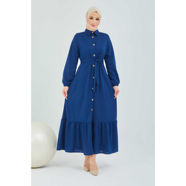 Frilled Salas |PRIVATE| Women's Long Muslim Dress Dubai Abaya Robe ...