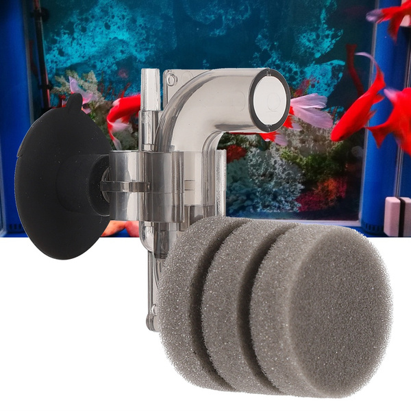 Plastic Sponge Gray Aquarium Mini Increasing Oxygen Pneumatic Filter ...