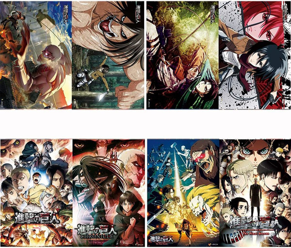 New Edition Attack on Titan Final Season Posters 8Pcs Anime AOT ...