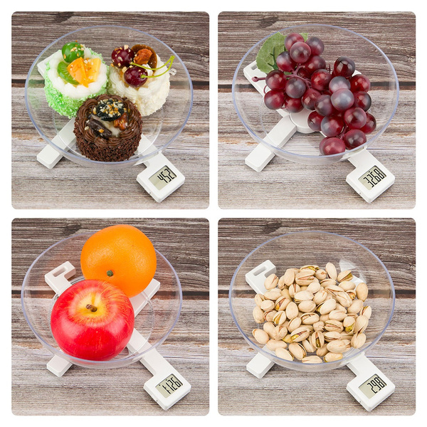 Digital Compact Folding Kitchen Scale, Accurate Foldable Portable Food ...