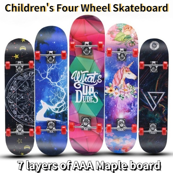 Two Bare Feet Double Kick Complete Skateboard Cruiser for Teens ...