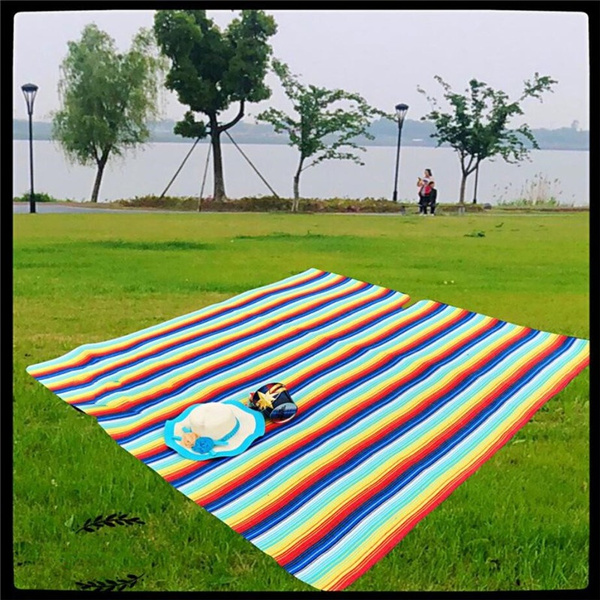 Kids Spring Tour Mat Family Outdoor Camping Picnic Mat Plaid Pattern ...