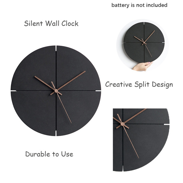 Wooden Wall Clock Nordic Minimalist Wooden Wall Clocks Living Room ...