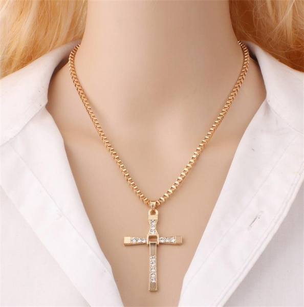 The Movie Fast and Furious Pendant Dominic Toretto Cross Men's Necklace ...