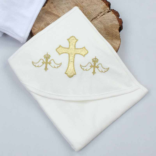Baby Newborn Crucifix Symbol Rebirth Baptism Hooded Drying Towel ... Baby Newborn Crucifix Symbol Rebirth Baptism Hooded Drying Towel ...