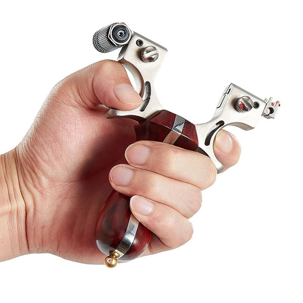 Huwairen wolf slingshot with laser aiming slingshot wooden stainless ...