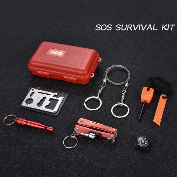Outdoor Equipment SOS Tool Set Box Multifunctional Field First Aid ...
