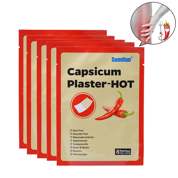 8/12/40pcs Health Care Pain Patch Chinese Medical Hot Capsicum Plaster ...