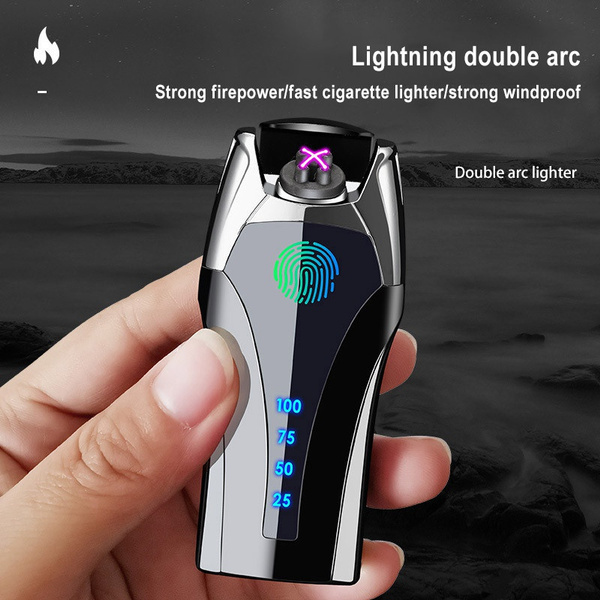 Touch Induction Double Arc Electric Lighter Charging USB Lighter ...
