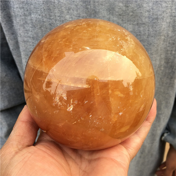 1000g/1200g/1500g High Quality Natural Yellow Quartz Calcite Iceland ...