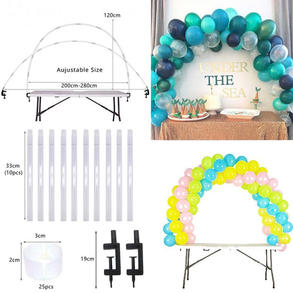 Table Balloon Arch Stand Kit Adjustable Balloons Holder Column Stands ...