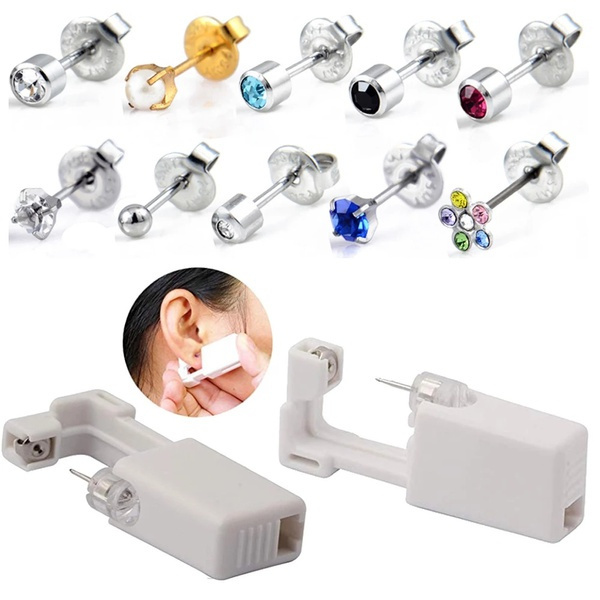 Disposable Sterile Safety Ear Piercing Gun Unit No Pain Cartilage ...