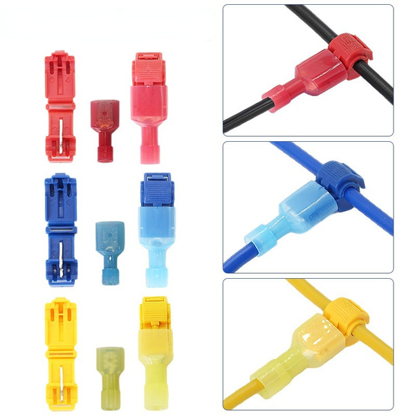 22/44/66/100pcs Quick Electrical Cable Connectors Snap Splice Lock Wire Terminal Crimp Wire ...