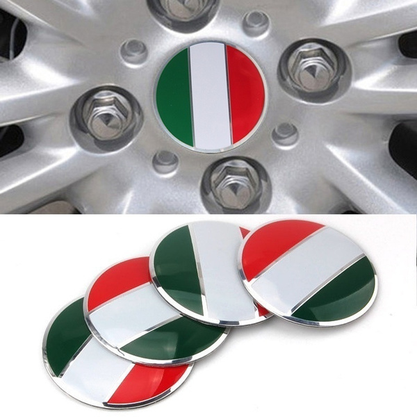 1/2/4 x 56.5mm for Euro Italy Flag Car Emblem Wheel Center Hub Cap ...