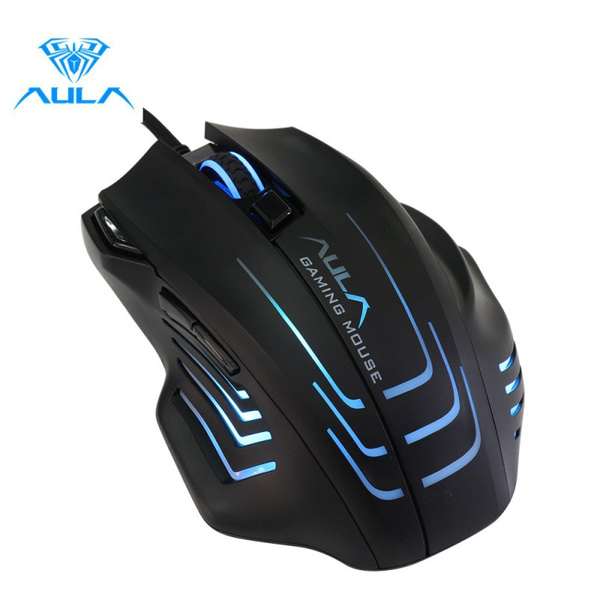 AULA S18 Wired Backlit Gaming Mouse Programming 4000 DPI Adjustable 7 ...