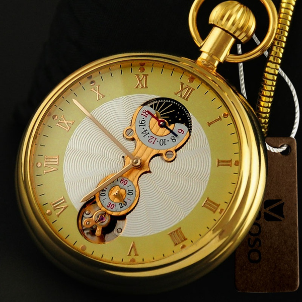 Imperial Mechanical Pocket Watch Full Gold Stainless Steel Multi-dial ...