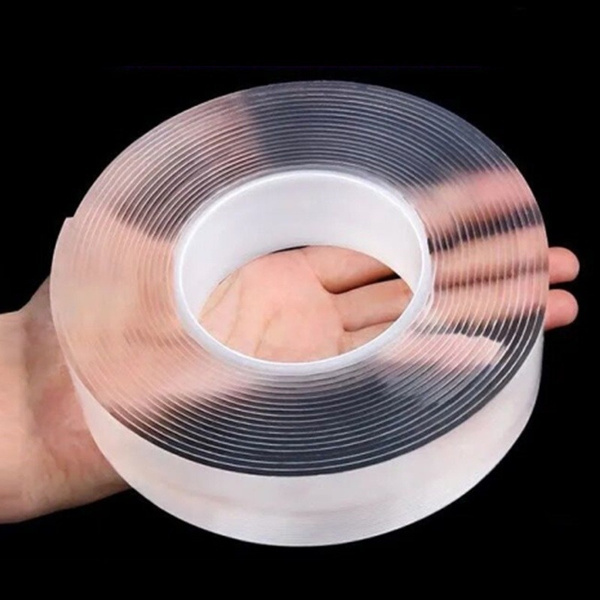 Transparent Velcro Nano Tape Washable and Reusable Double-sided ...