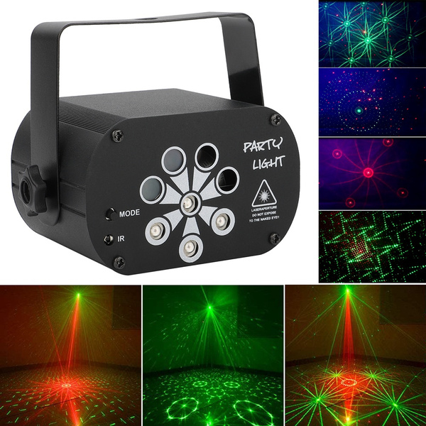 RG Laser+RGB+UV LED 8-hole Light Stage Effect Lighting with Remote ...