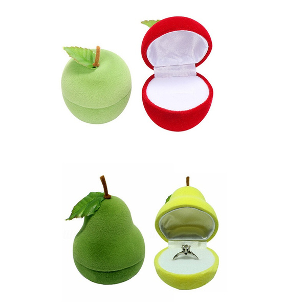 New 1 Pcs High Quality Velvet Apple/Pear Shape Jewelry Display Storage ...