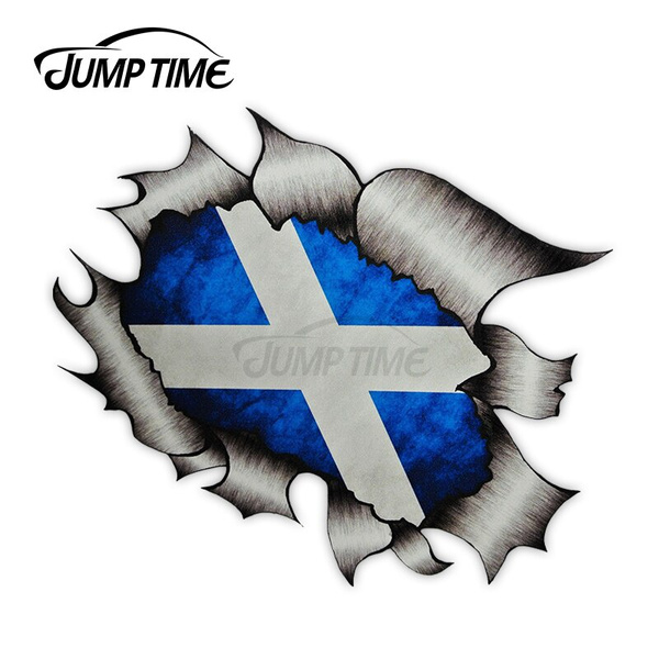 Ripped Torn Metal Design With Scotland Scottish Saltire Flag Motif ...