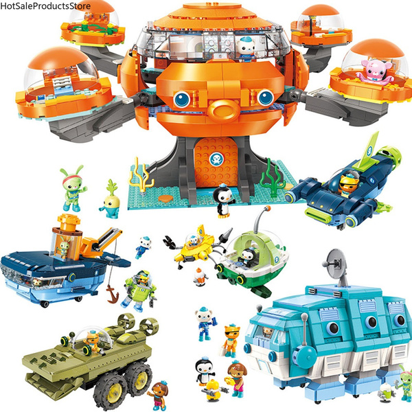 Octonauts Octopod Playset & Barnacles Kwazii Peso Lnkling Bricks Kids ...